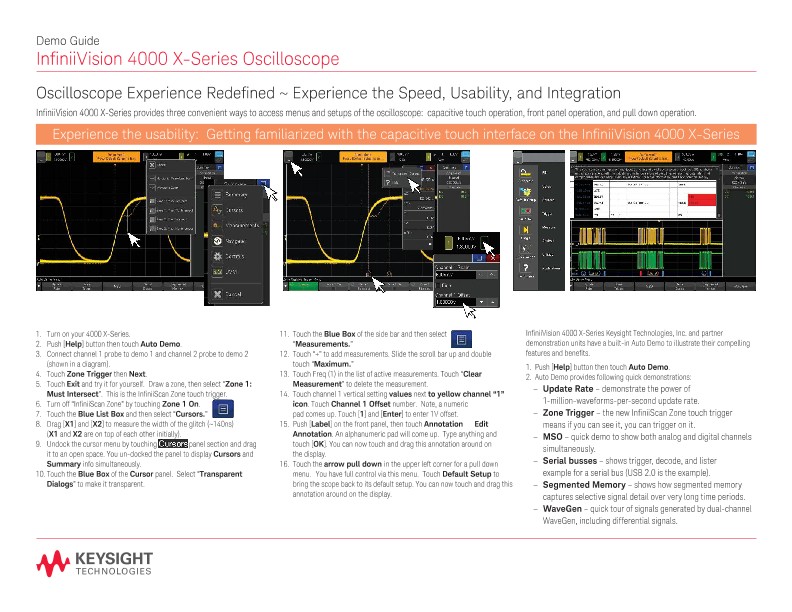 InfiniiVision 4000 X-Series Oscilloscope PDF Asset Page | Keysight